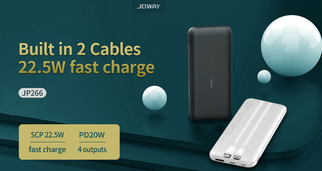 סוללת טעינה וגיבוי אוניברסלית כולל אינדיקטור לד תואם לאייפון אפל ג'וי וואי Joway JP266 22.5W ...